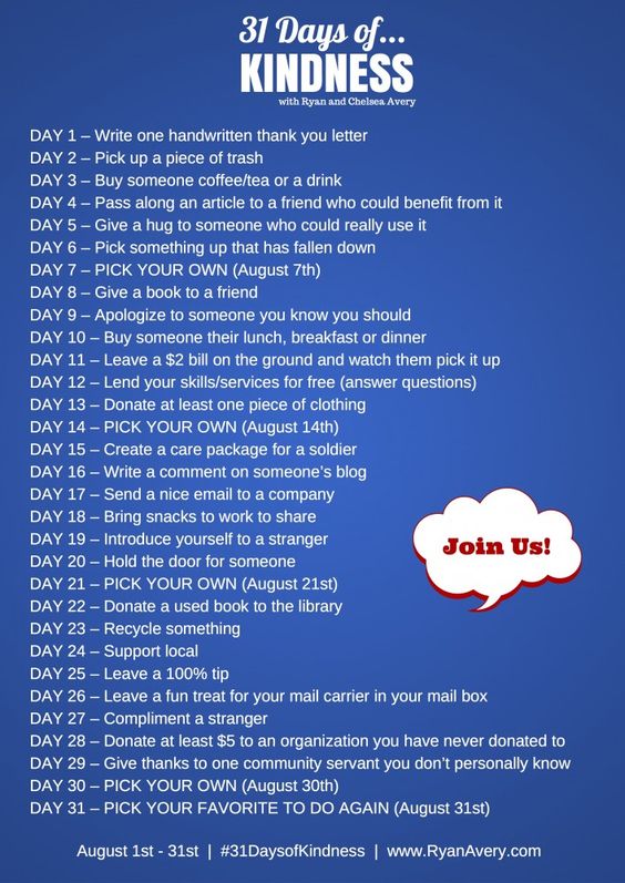 31-Day Kindness Challenge – Are You In? | All About Autism